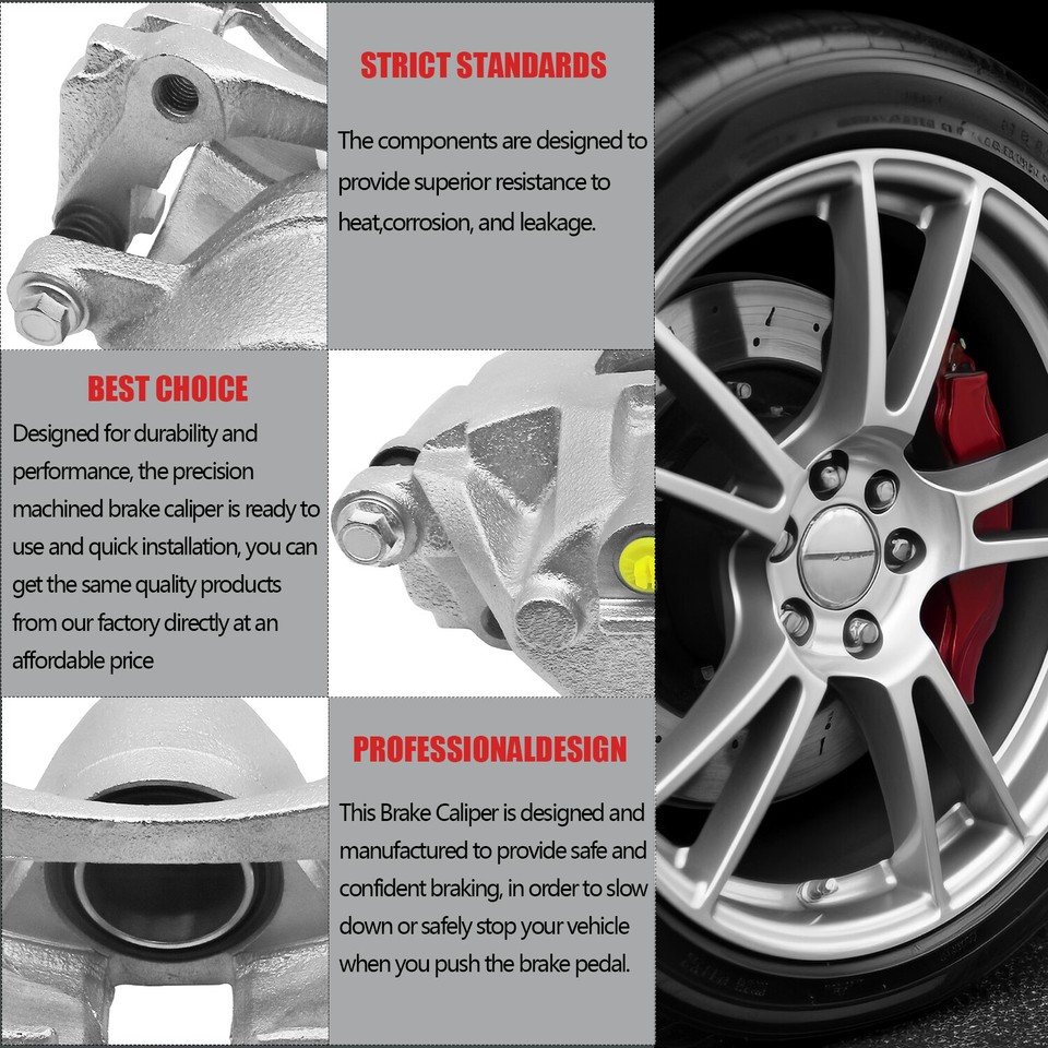 2X Rear Brake Caliper w/Bracket for Ford Explorer Flex Taurus Lincoln ...