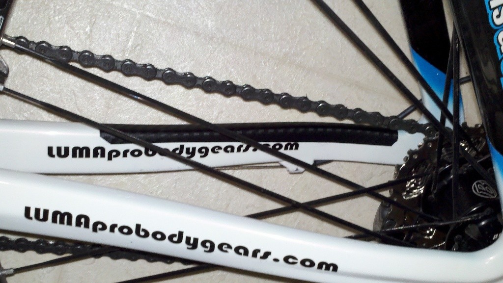 Carbon Fiber Bicycle Chainstay Protector 🚲+ 2 Frame Patches White Decal ...