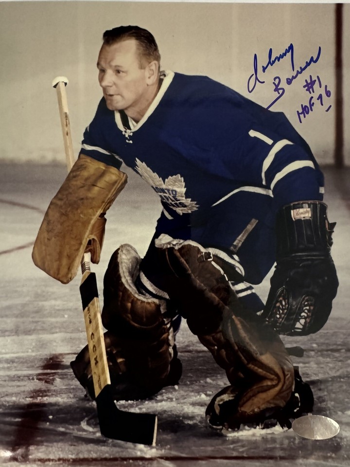 JOHNNY BOWER Autographed Vintage Toronto Maple Leafs NHL Hockey 8x10 ...