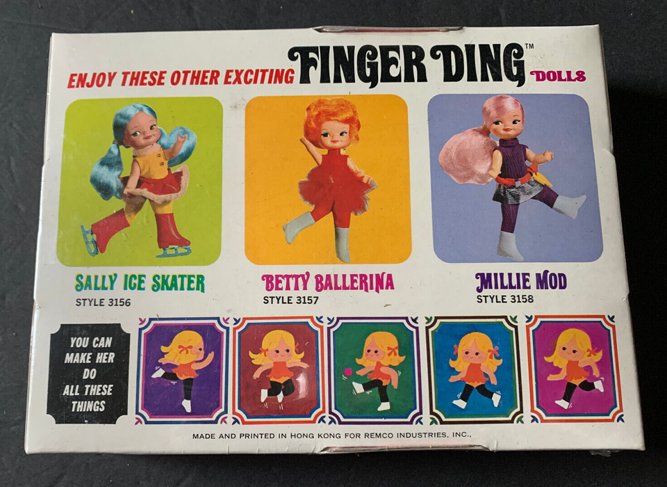 Vintage Remco MILLIE MOD FINGER DING DOLL Style 3158 New in Sealed ...