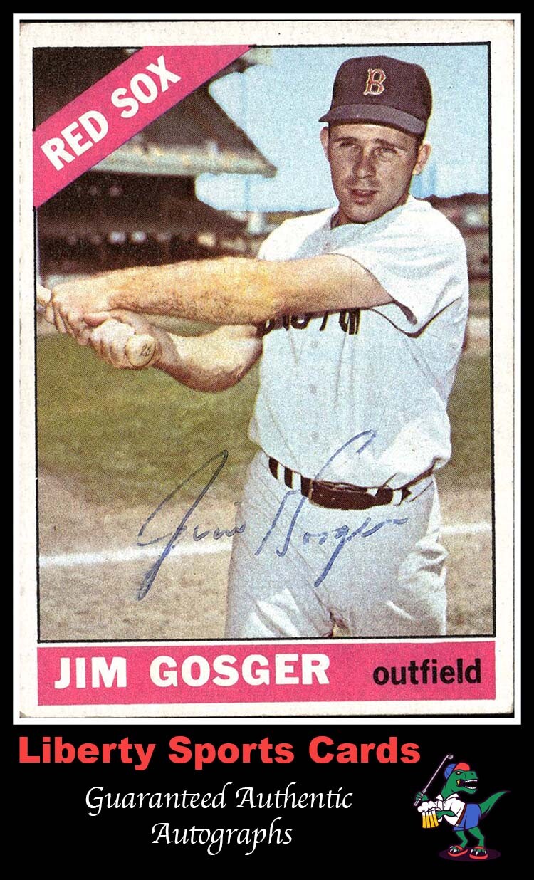1966 Topps Jim Gosger #114 Authentic Autographed Card Boston Red Sox | eBay
