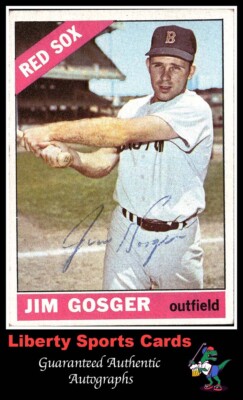 1966 Topps Jim Gosger #114 Authentic Autographed Card Boston Red Sox | eBay