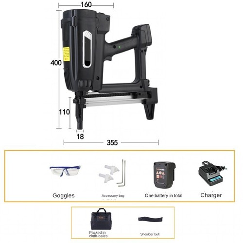 Li Battery Gas Nail Gun Steel Air Stapler Pneumatic Tool For Frame ...