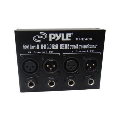 Pyle PHE400 Hum Noise Eliminator 2-Channel Box W/ 1/4" TRS Phone XLR ...
