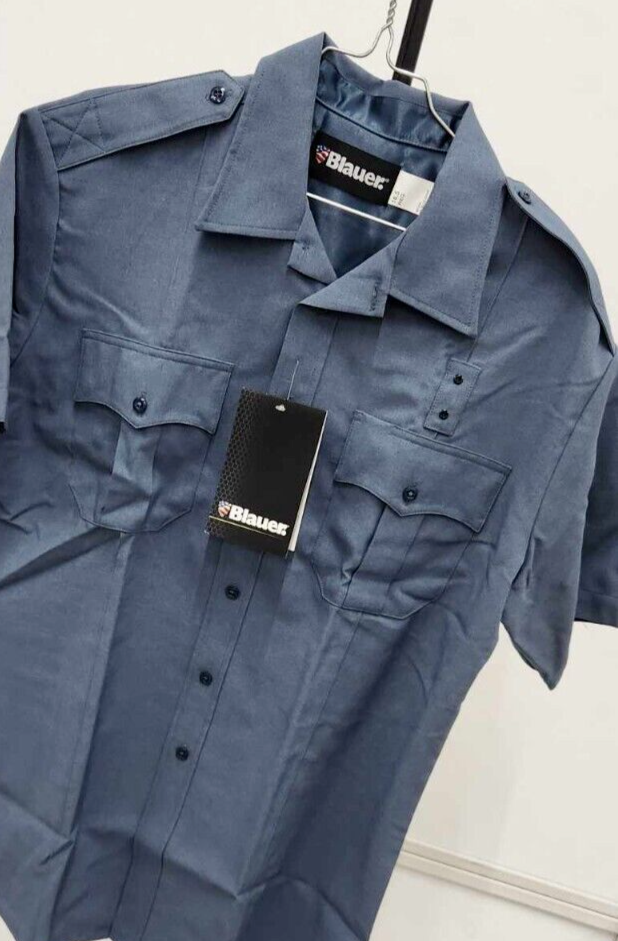 New Blauer Class Act Police Uniform Shirt - Short Sleeved - French Blue ...