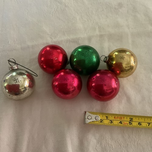 Vintage Shiny Brite Mini Christmas Bulbs Ornaments Japan Multi-Color -k ...