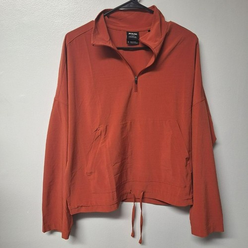 PrAna Pullover Collared Quarter Zip Rust Brown Lightweight Thin Womens Small | eBay