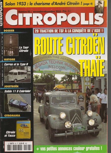 CITROPOLIS 83 LA TOUR EIFFEL CITROEN TYPE H CURRUS YACCO LA ROUTE THAIE ...