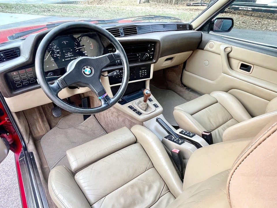 1987 BMW E24 Cinnabar Red on Natur RECENT ENGINE SERVICE AND FULL ...