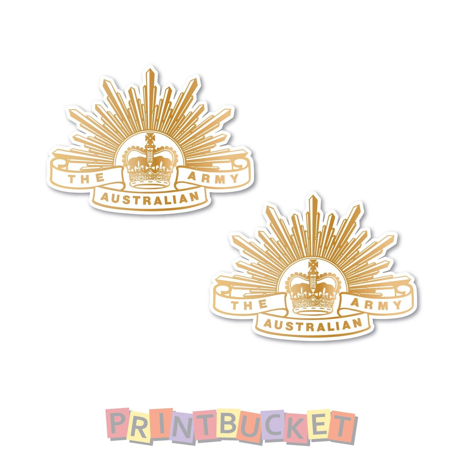Australian Army rising sun sticker 120mm 2 pack quality water & fade ...