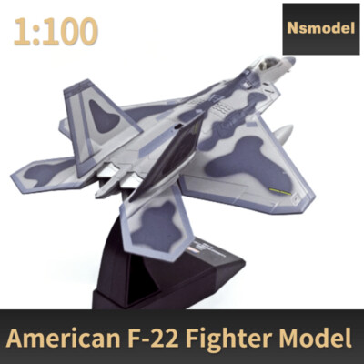 American F-22 Fighter Raptor Stealth Military Aircraft Diecast Toy ...
