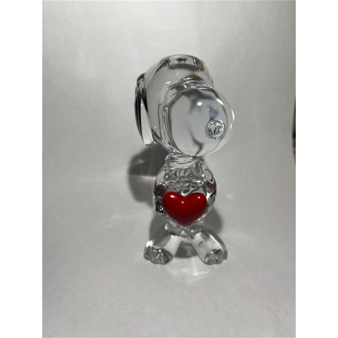Baccarat Peanuts Snoopy Crystal With Heart Kawaii Authentic Japan NEW ...