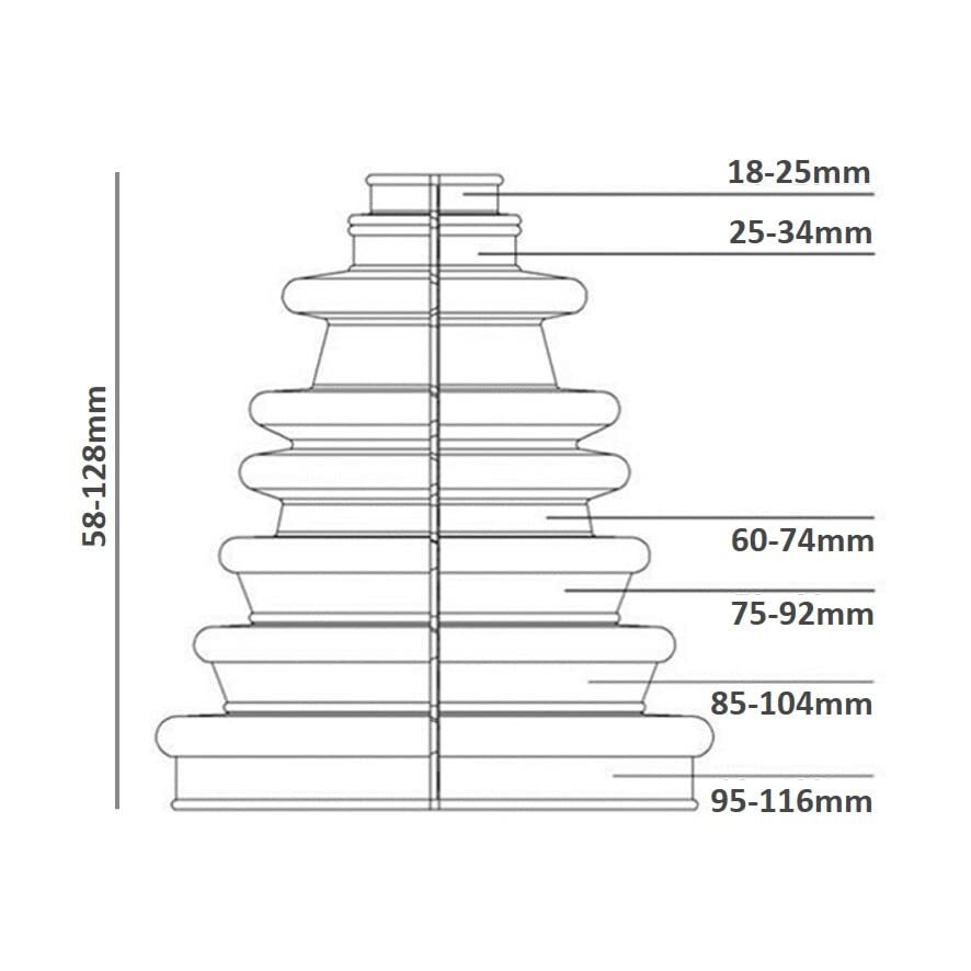 Universal CV Boot Kit Split Joint Gaiter Stretchable Replacement Car ...