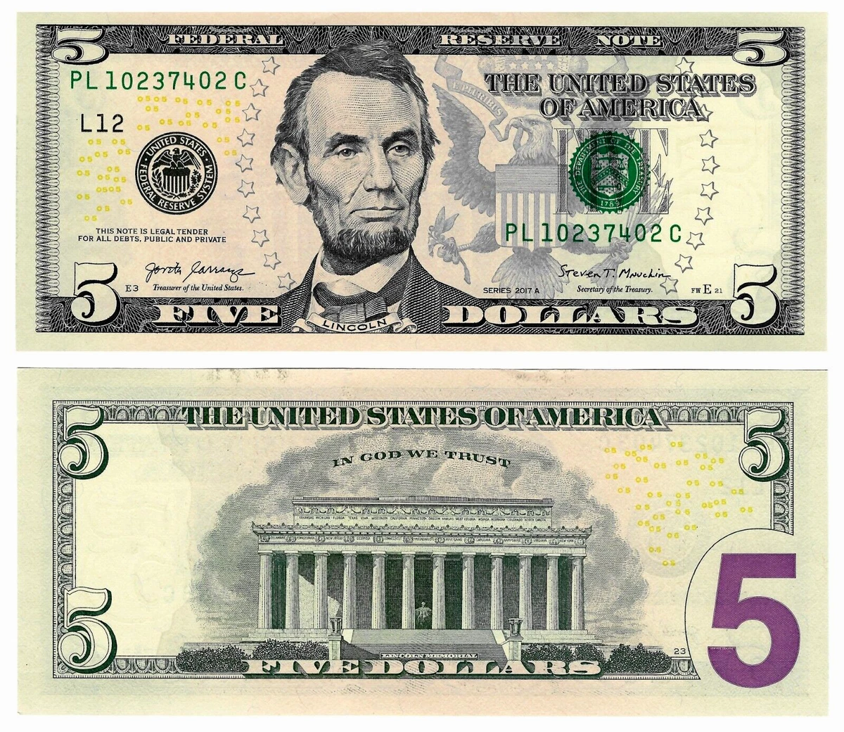 5 Dollar Png