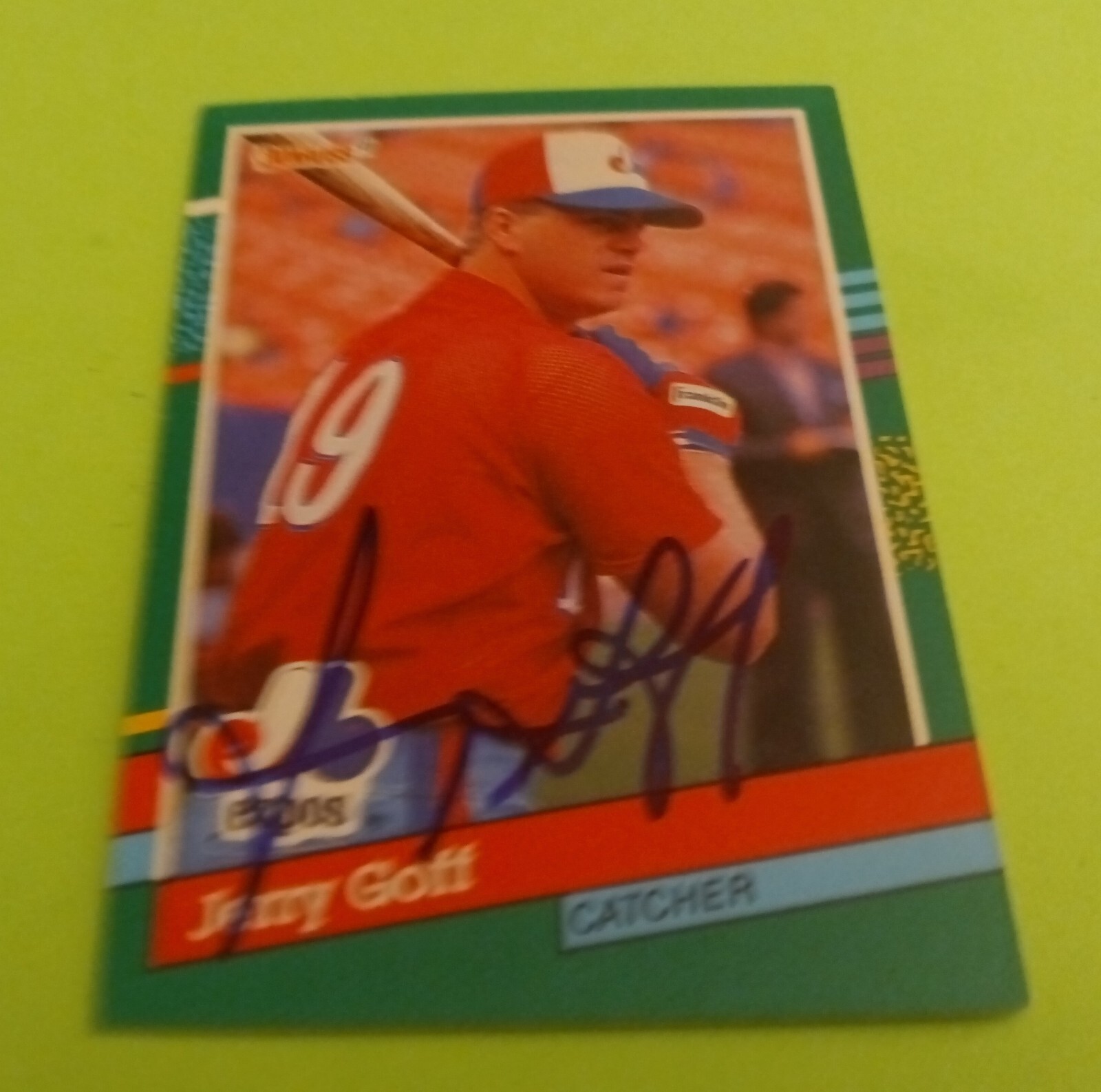 1991 Jerry Goff SIGNED Donruss MLB Baseball Card #499 Montreal Expos ...