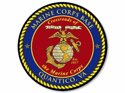 3 inch Round Marine Corps Base Quantico VA Sticker (US Decal Logo) USMC ...