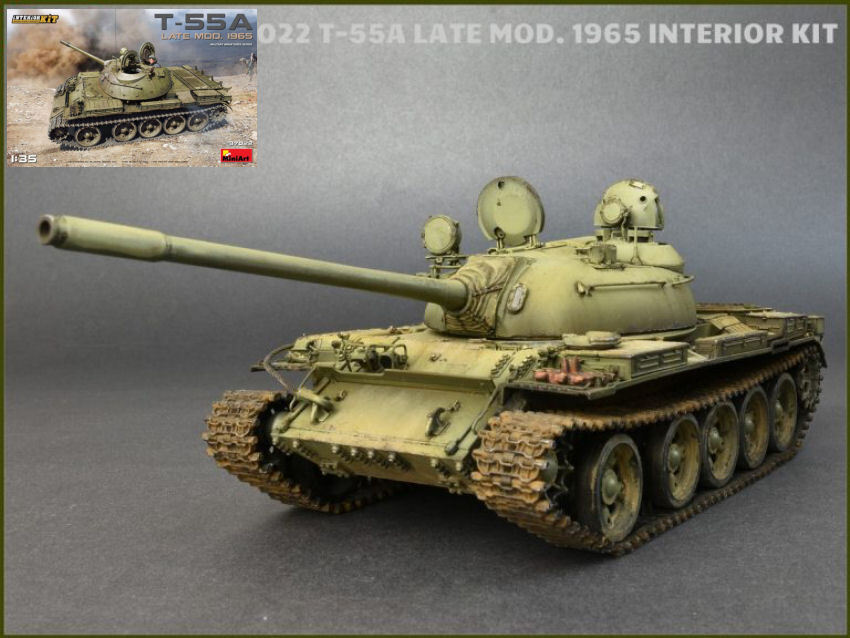 Model kit assembly model military vehicles tank Miniart T-55A LATE MOD ...