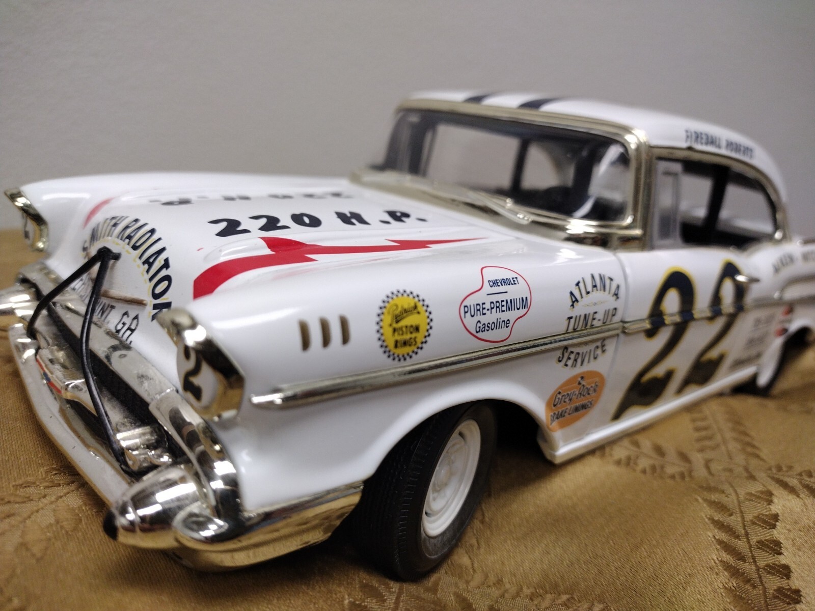 Ertl 1957 Chevy Bel Air Smokey Yunick Fireball Roberts race car #22 ...