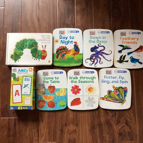 The Very Hungry Caterpillar books and flash cards Bundle, Eric cable ...