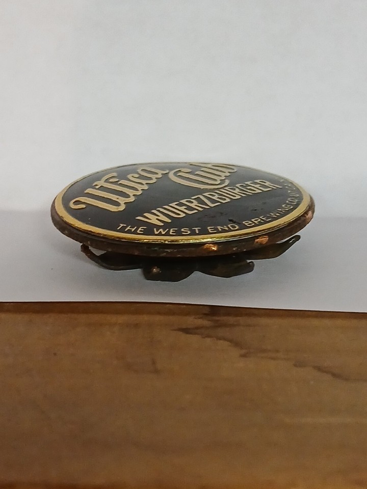 Beer ball tap knob insert Utica Club Wuerzburger marker handle vintage ...