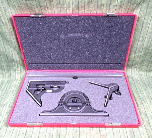 STARRETT Combination Set w/Square, Center, Protractor Heads & 12" Rule ...