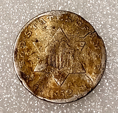 🎌 1852 Three-Cent Silver Trime 3cS, Small Star Variety | eBay