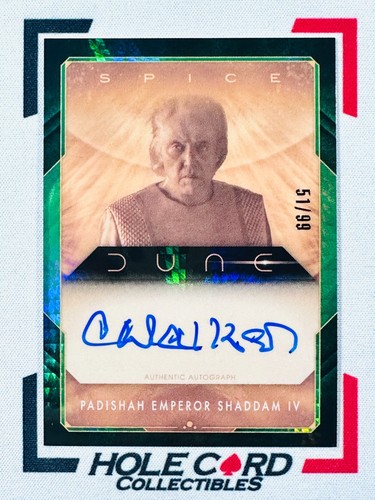 PADISHAH EMPEROR SHADDAM IV 2024 Topps Chrome Dune Spice Auto Atreides ...
