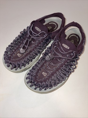 Keen Uneek Shoes Womens Size 8 Black Purple Paracord Footbed Sandals ...