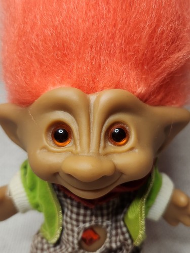 Vintage Ace Treasure Troll Doll Red Diamond Wishstone Jumpsuit And ...