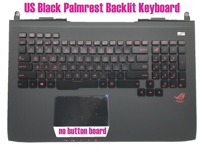 US Palmrest Backlit keyboard for Asus G751J/G751JL/G751JM/G751JY/G751JT ...