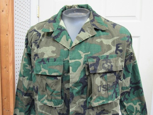 USMC Transitional RDF ERDL Camo Shirt Coat Small Long 1981 Dated US ...