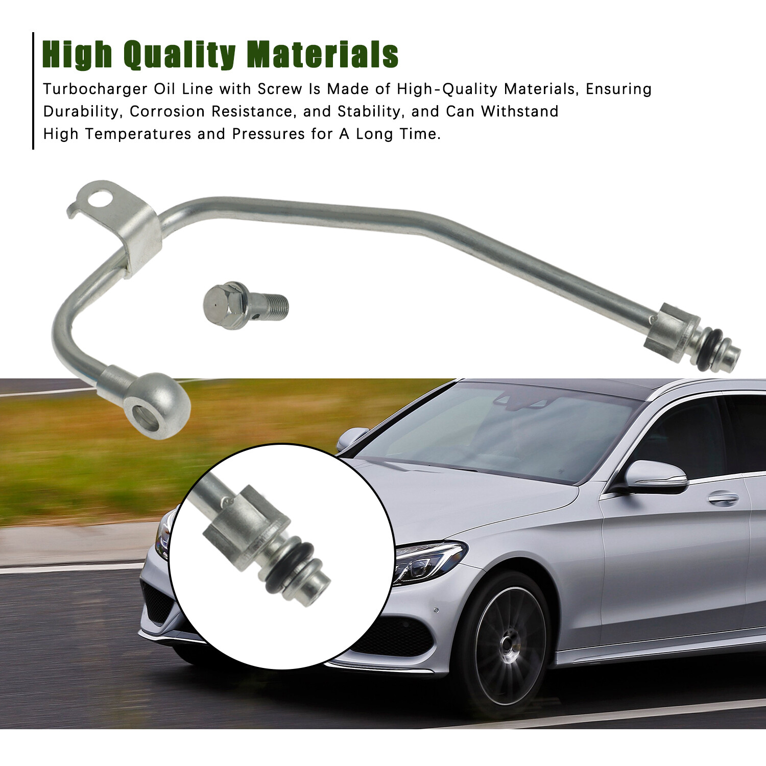 2012-2015 Mercedes-Benz C250 Turbo Oil Feed Supply Delivery Line ...