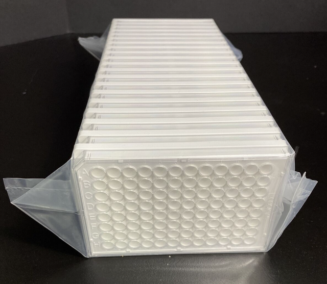 20 Corning 96 Well Solid White Flat Bottom Microplates 360ul & Lid 3917 ...