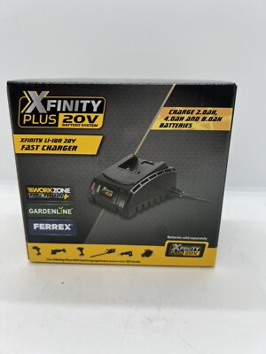 Xfinity Plus Li-ion 20V Fast Battery Charger Ferrex Workzone Gardenline ...