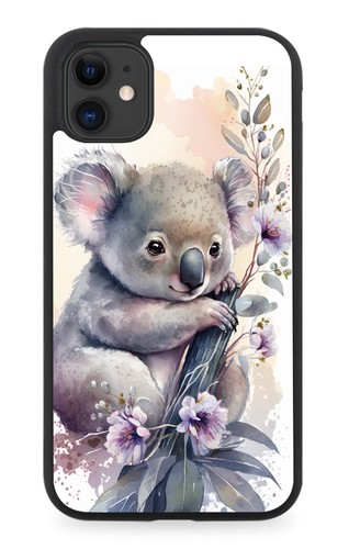 Floral Koala Bear Rubber Phone Case Bears Koalas Body Flowers Flower ...
