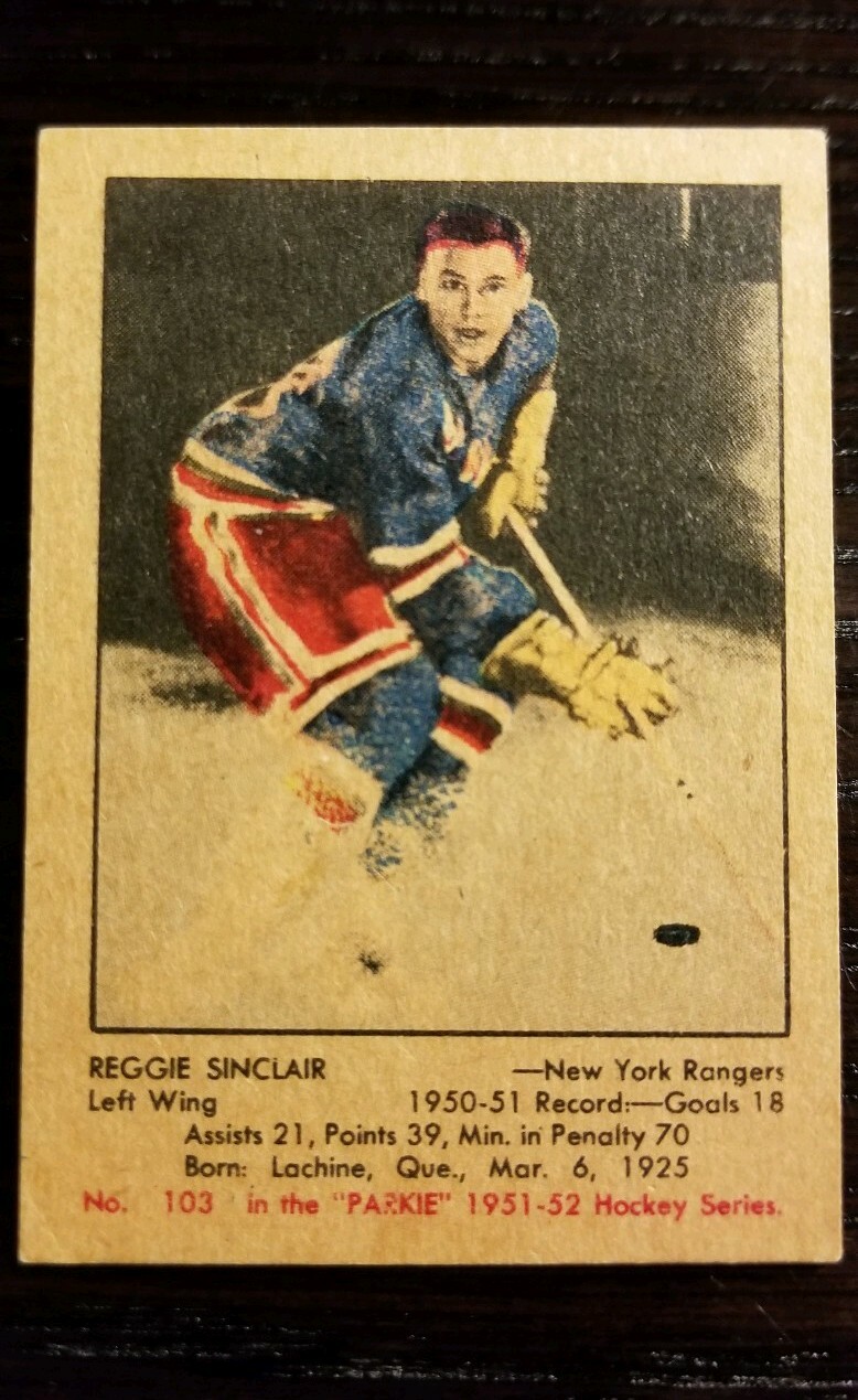 1951-52 Parkhurst #103 Reggie Sinclair RC EX-EXMINT | eBay