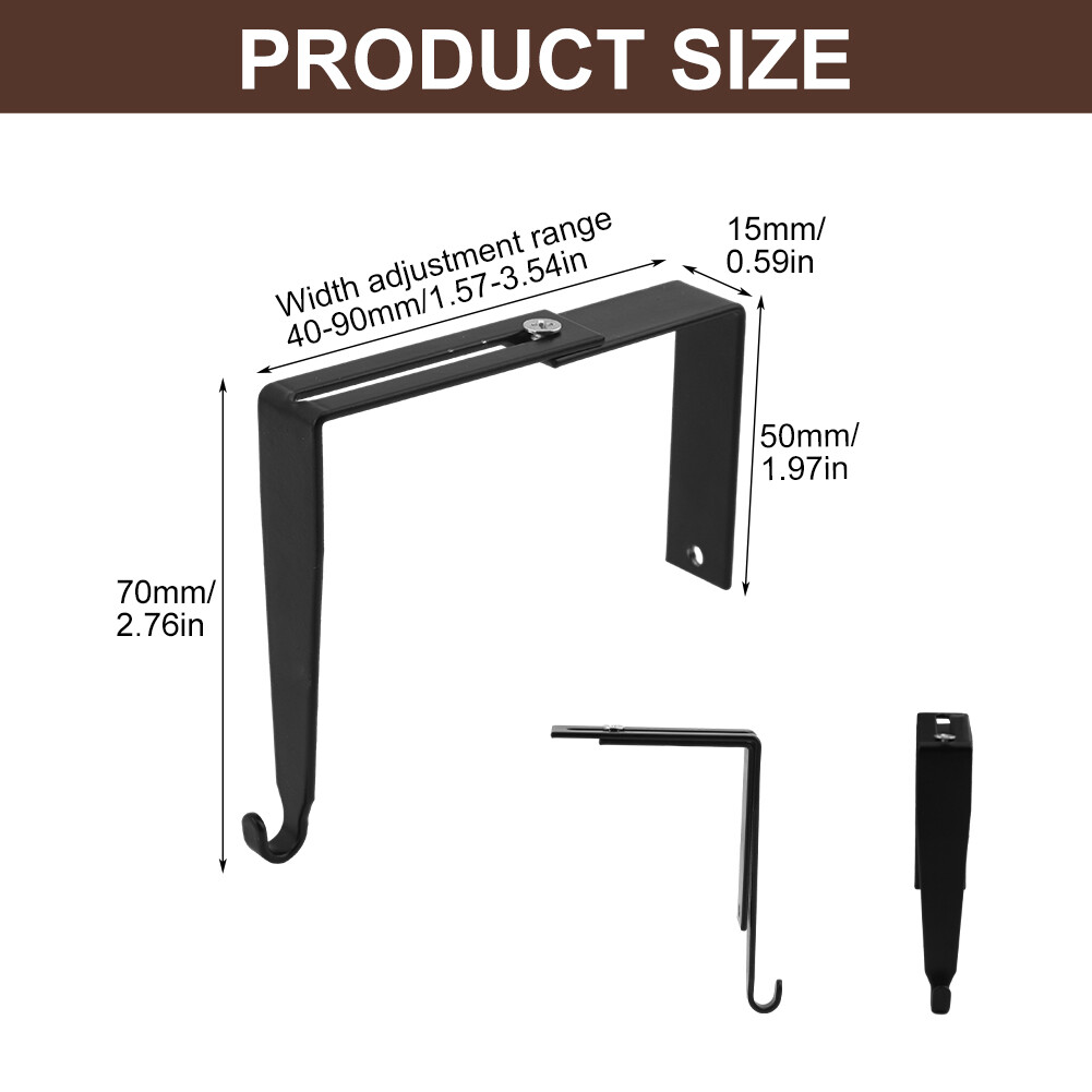 6pcs Adjustable Universal Cubicle Hanger Partition Hook 40mm To 90mm ...