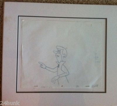 Matted Pencil Drawing - The Jetsons - George Jetson | eBay