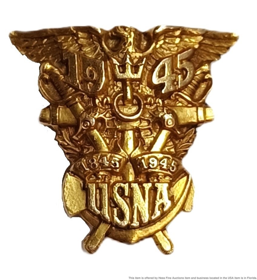 14k Gold US Navel Academy USNA 1945 Lapel Pin | eBay