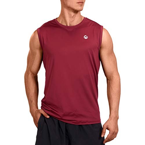 Mens Sleeveless Muscle Shirts Workout Athletic Gym Tank Tops Quick Dry ...