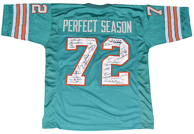 1972 MIAMI DOLPHINS TEAM SIGNED JERSEY DON SHULA LARRY CSONKA JAKE ...