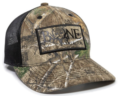 REALTREE EDGE CAMO BONE COLLECTOR ANTLER LOGO MESH TRUCKER SNAPBACK HAT ...