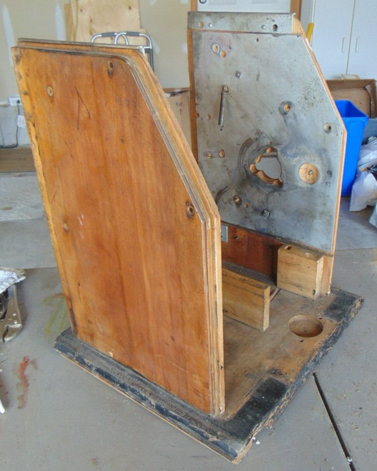 Original Mills Slot Machine Wood Cabinet Sides & Base with Armor Plate ...