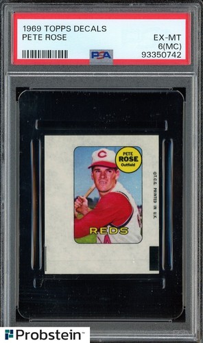1969 Topps Decals Pete Rose Cincinnati Reds PSA 6 EX-MT (MC) | eBay