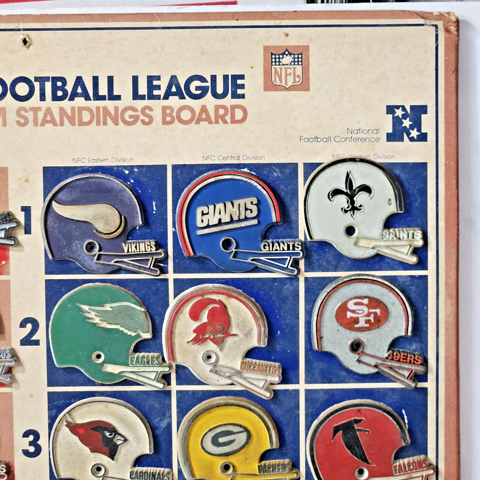 Vintage 1977 NFL Football Standings Magnetic Board Complete with all 28 ...