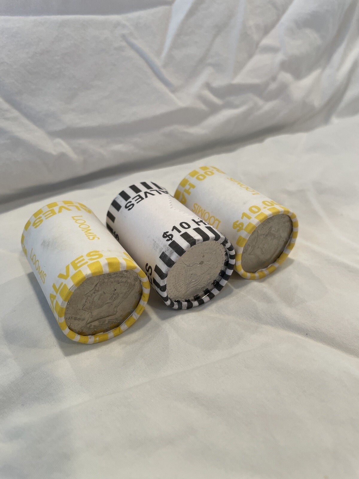 4 Rolls Half Dollar Coins $40 FV bank sealed Loomis/ Brinks 80 Coins US ...