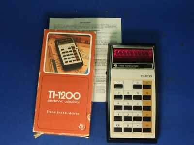 Vintage Retro Ti-1200 electronic Calculator Texas Instrument W/ Box | eBay