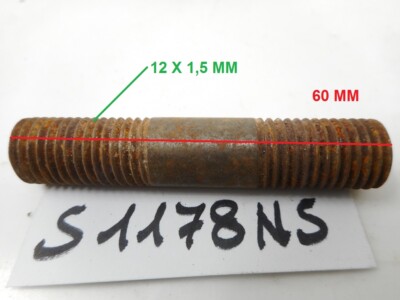 Prisoner Threaded Steel From 12x60 MM Step 1,5 MM Pack Of 5 Pieces | eBay