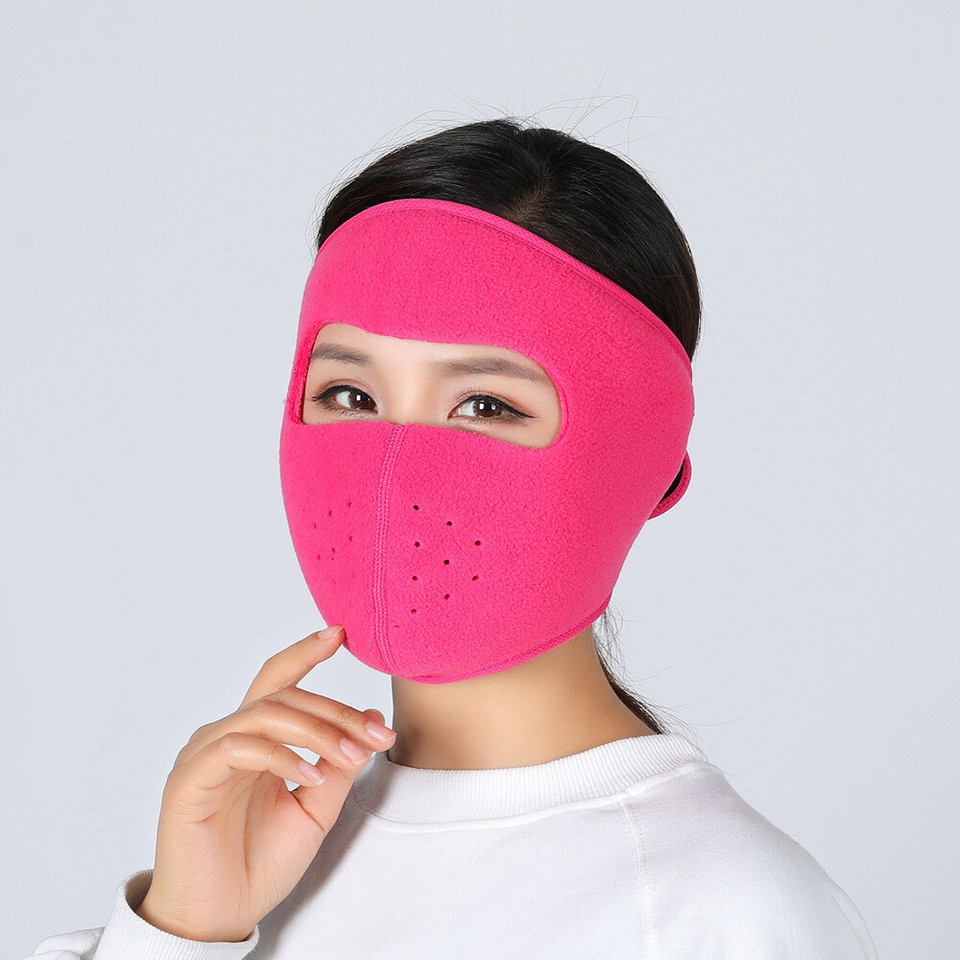 Winter Fleece Ski Mask Cycling Full Face Mask Cold Weather Warm ...