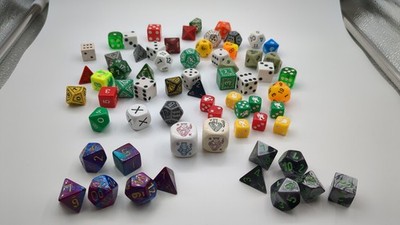 Mixed Lot Of 65 Various Colored and Shaped Dice | eBay